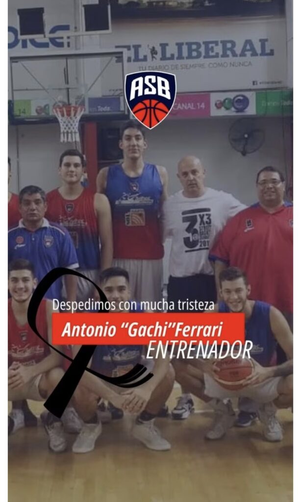 Dolor en el básquet santafesino: falleció Antonio 'Gachi' Ferrari