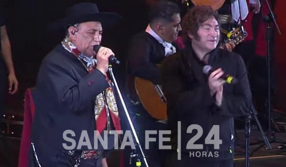 El Chaqueño Palavecino y Milei cantaron “Amor Salvaje” a dúo en Jesús María